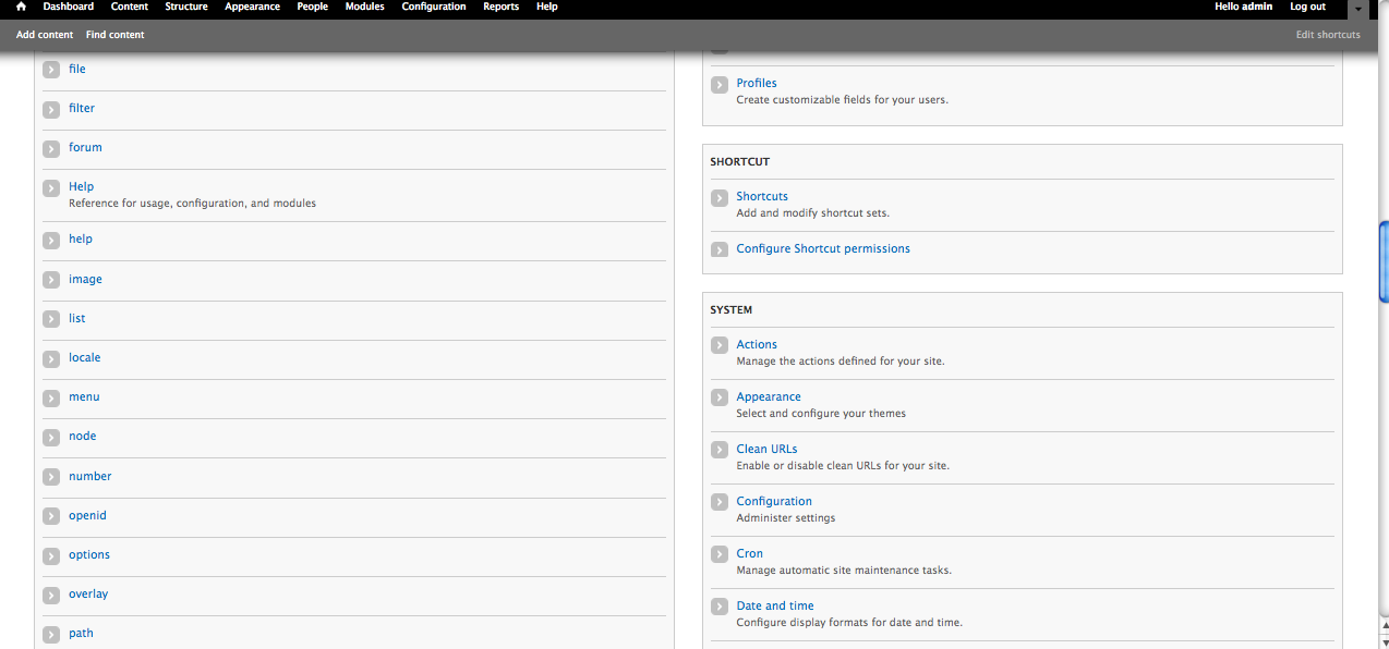 admin/by-task is confusing since it lacks links to config pages and ...