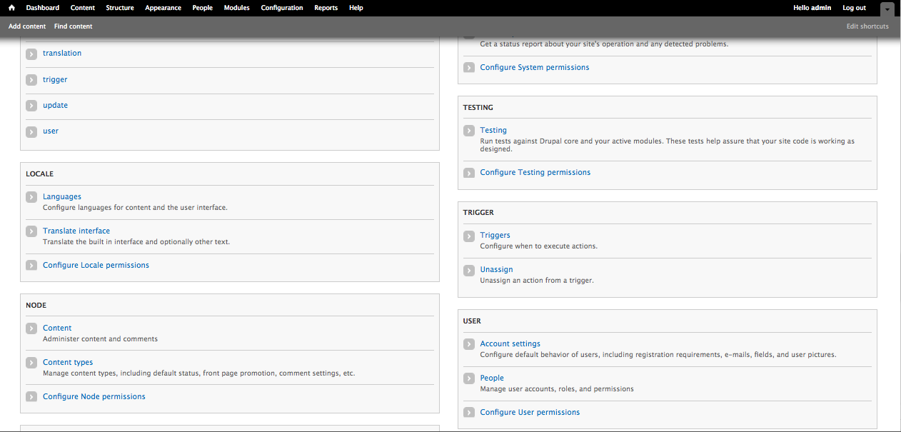 admin/by-task is confusing since it lacks links to config pages and ...