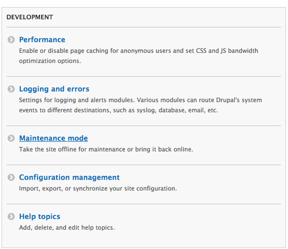 Add a config entity for a configurable, topic-based help system [#2351991] | Drupal.org
