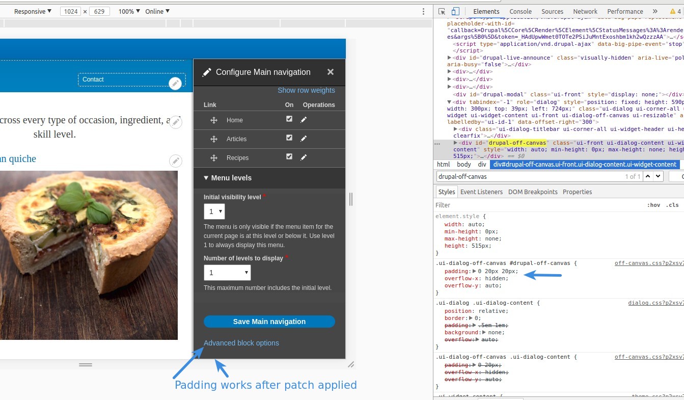 Add bottom padding to off-canvas dialog [#2902310] | Drupal.org