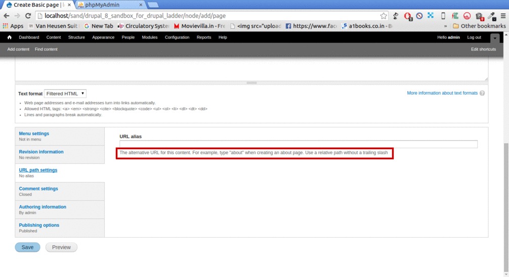 Rewrite description for URL alias on node/add/* [#2681185] | Drupal.org