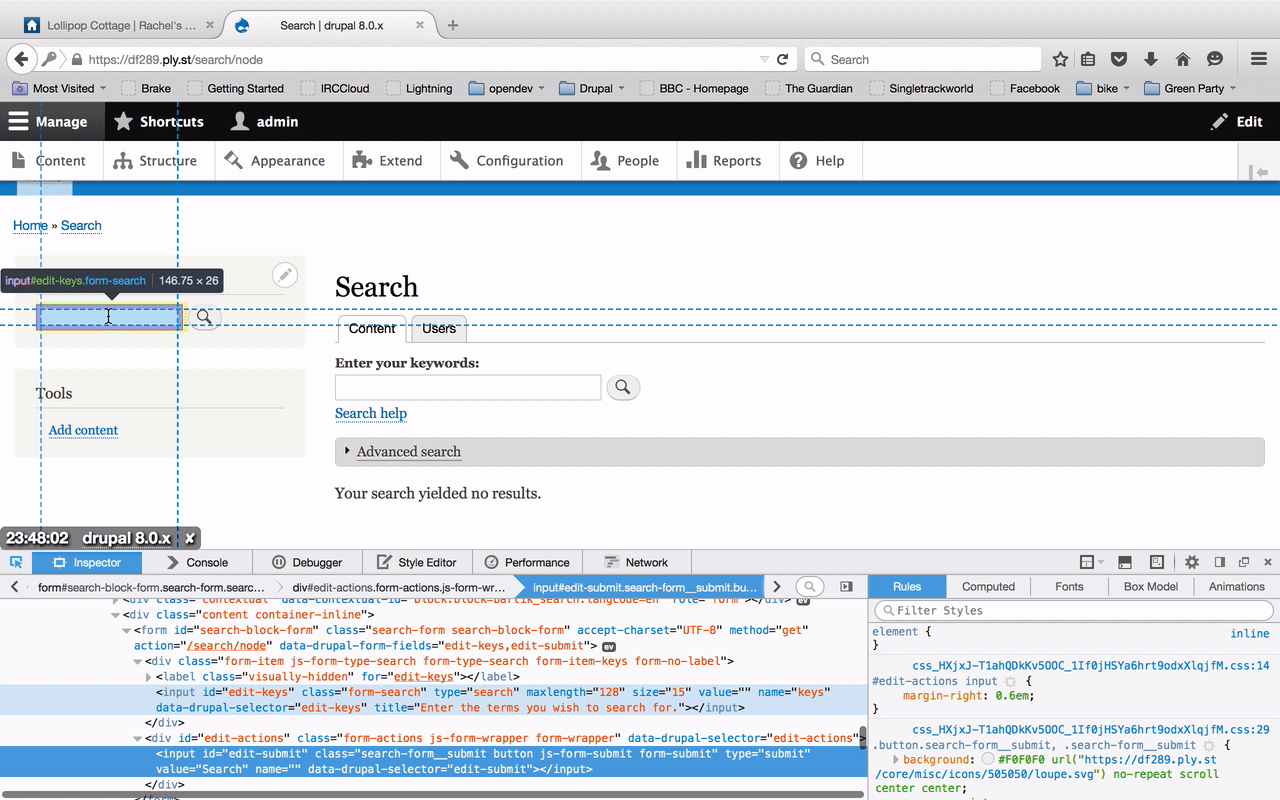 Clean up the "Search" component in Bartik [#2486409] | Drupal.org