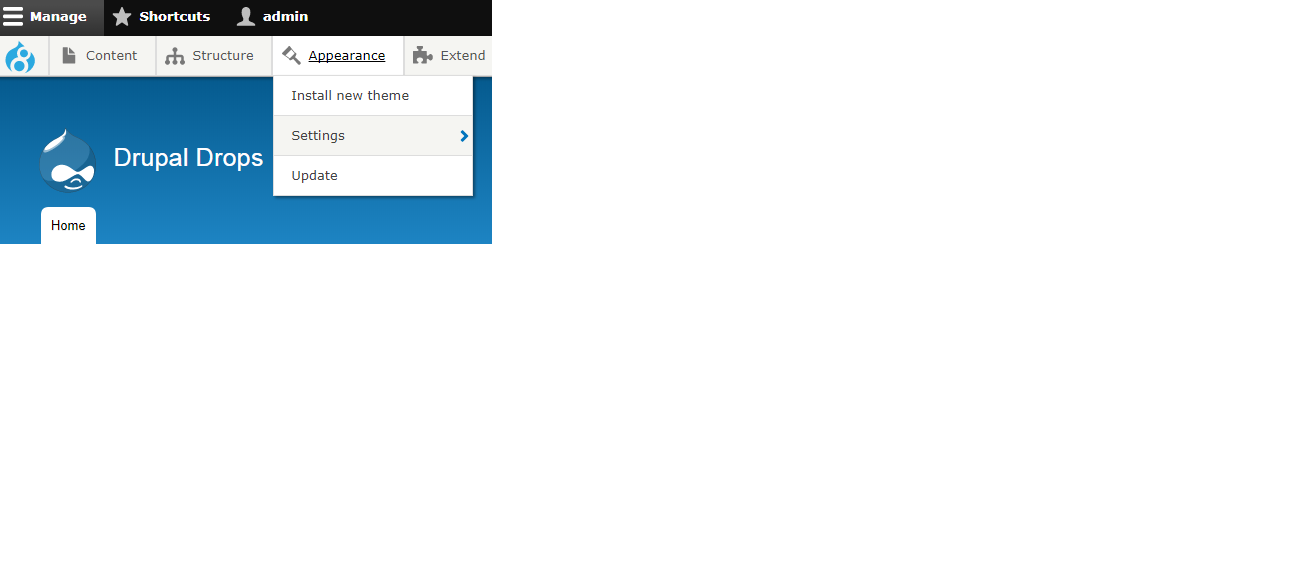 admin_toolbar_tools is not creating links on Appearance, Extend and People when installed ...