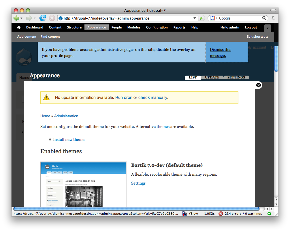 Screen reader users and some keyboard only users need a clear, quick way to disable the overlay ...