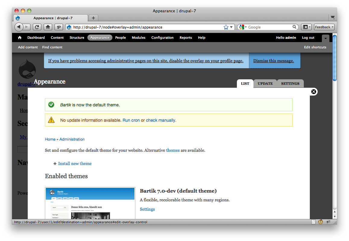 Screen reader users and some keyboard only users need a clear, quick way to disable the overlay ...
