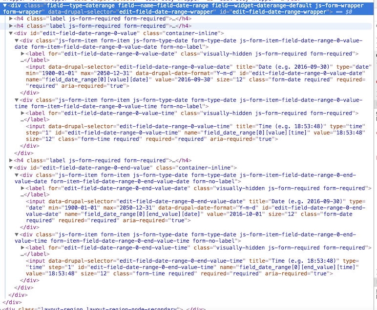datetime_wrapper improperly applied to DateTimeWidgetBase [#2788359] | Drupal.org