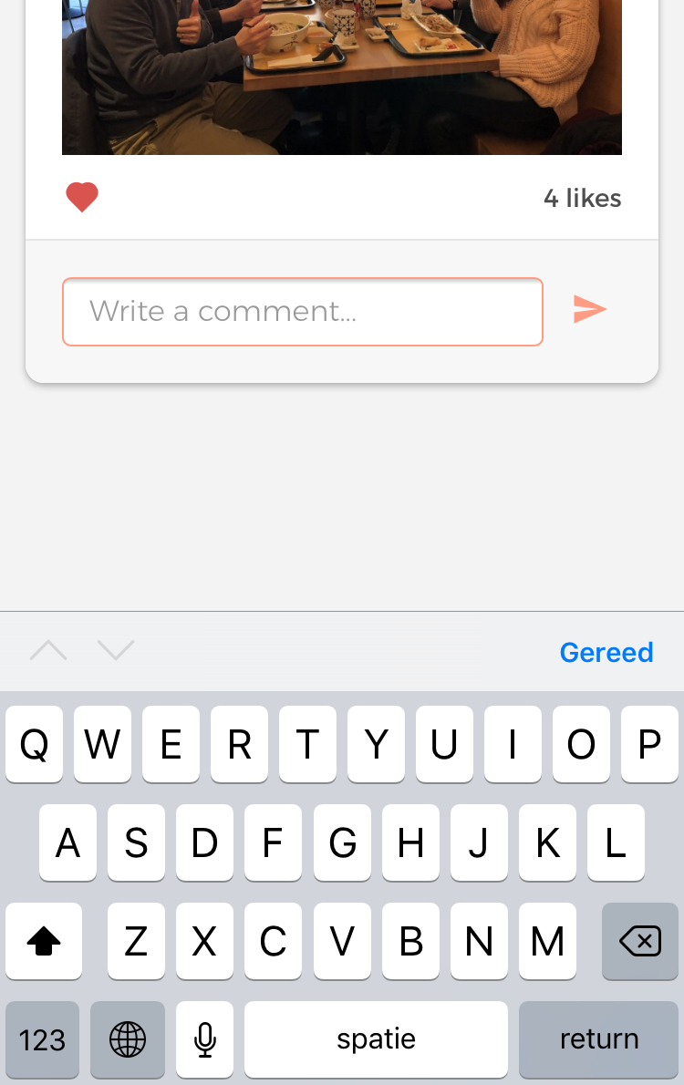When typing a comment on iPhone the keyboard keeps hovering above the ...