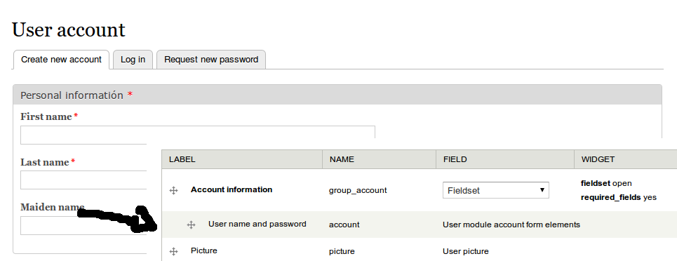 User name and password fields does not show‎ in register form. [#1215078] | Drupal.org