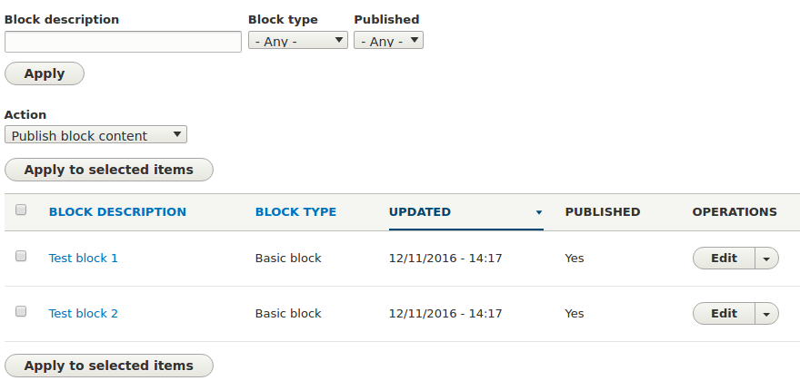 UI for publishing/unpublishing block_content blocks [#2834546] | Drupal.org
