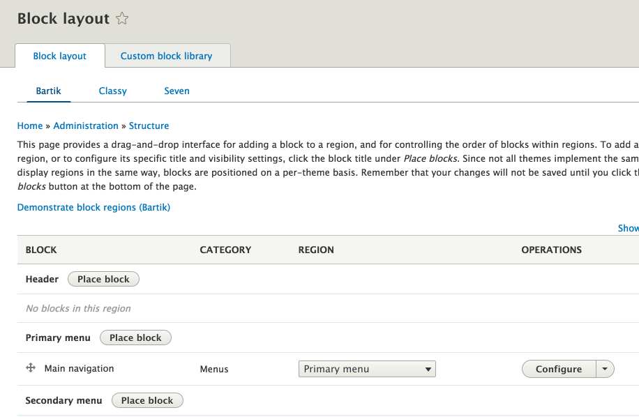 Implement the new block layout design to emphasize the primary ...