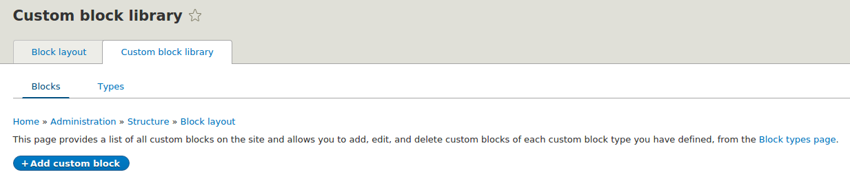 Update the UI texts for the Custom Block module [#2572545] | Drupal.org
