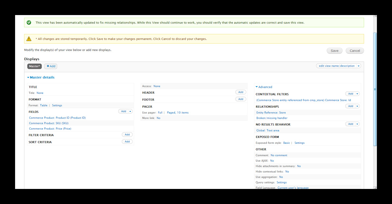 Broken/Missing handler in store_products view [#2144095] | Drupal.org