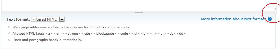 Text format widget [#304330] | Drupal.org