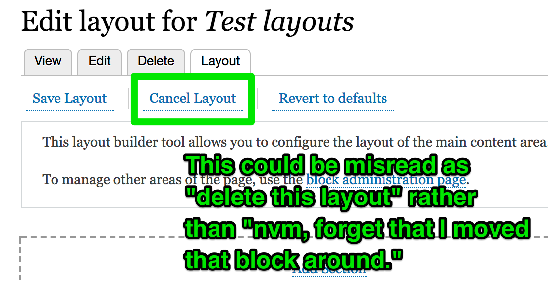 [meta] Miscellaneous UI issues for the Layout Builder module [#2940212 ...
