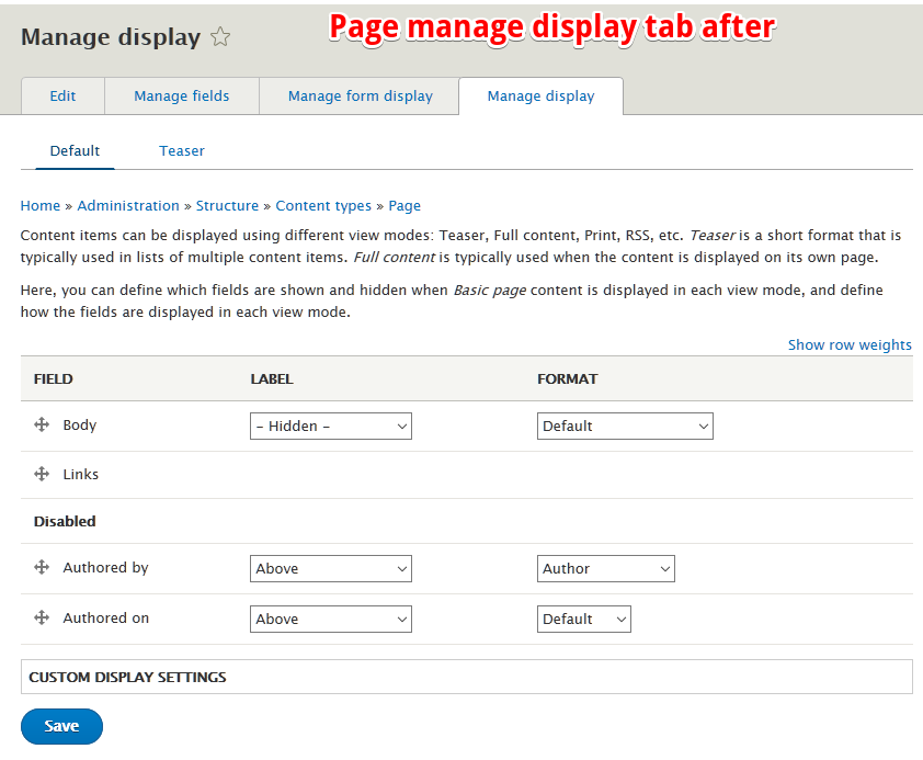 Remove "Display author and date information" in Display Settings in favor of listing Author and ...