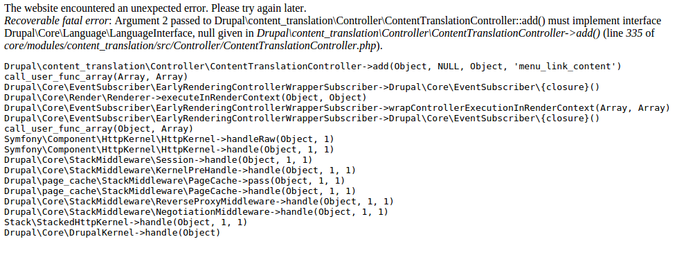 Menu item translation : breadcrumb displays (twice) "add" that have no ...
