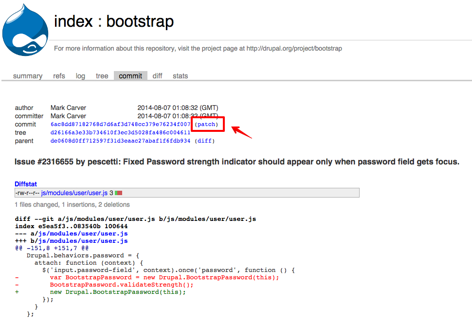 Password strength indicator should appear only when password field gets focus [#2316655 ...