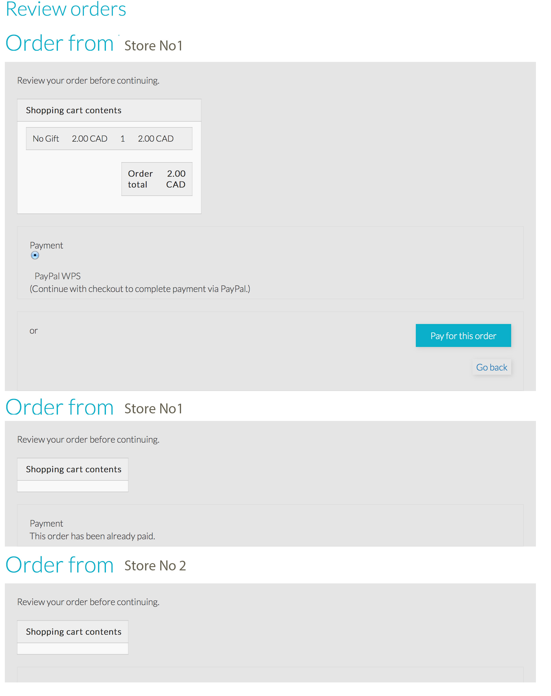 show only the current order [#2271287] | Drupal.org