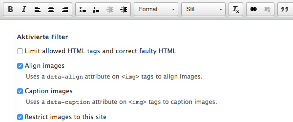 Active Limited allowed HTML don't show customize Toolbar [#2613908] | Drupal.org