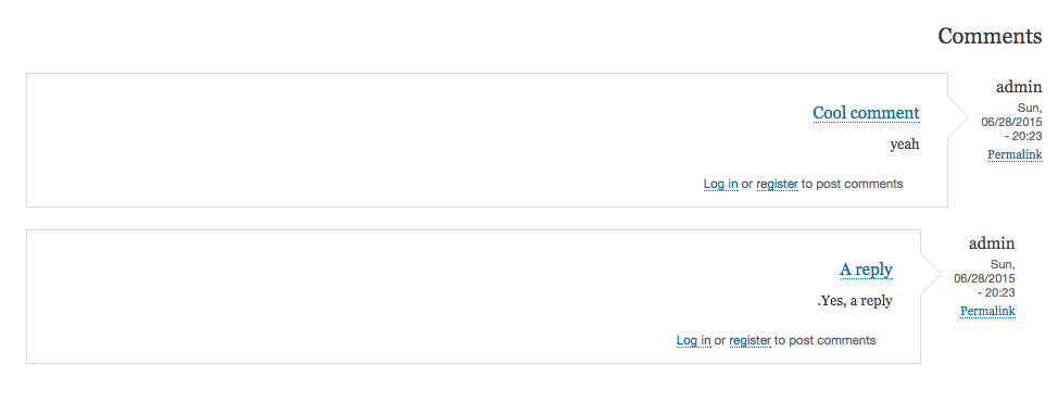 Regression: Indented styles for indented comments are missing in Bartik. [#2512468] | Drupal.org