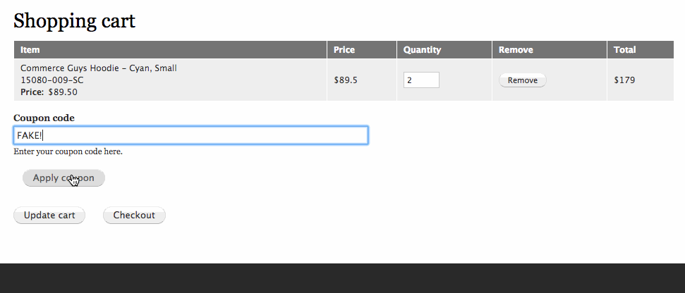 Create a coupon redemption element [#2855762] | Drupal.org