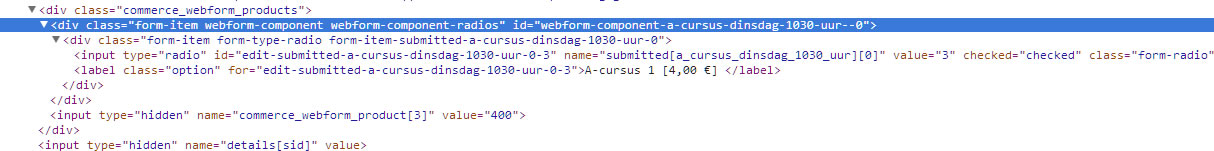 Extra radio after update Commerce Webform [#2126909] | Drupal.org