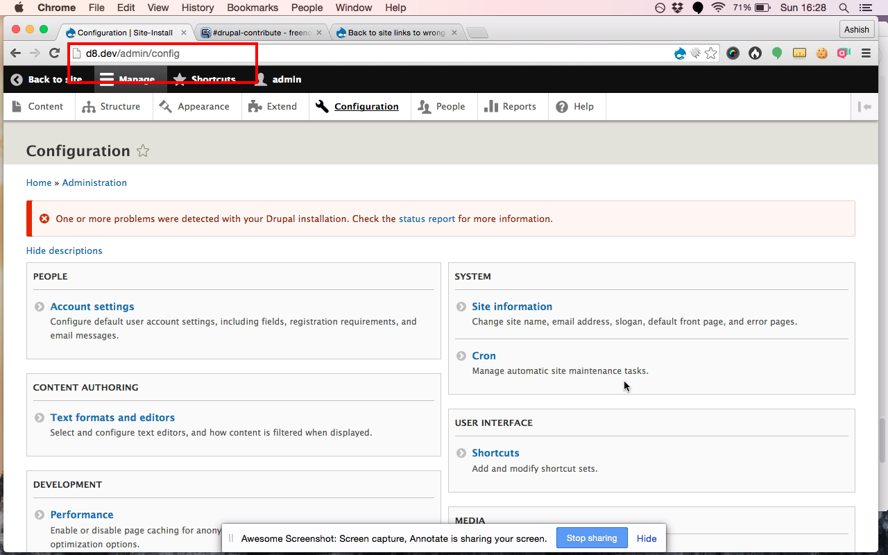 Back to site links to wrong path in case the last path visited is 404 page [#2600652] | Drupal.org