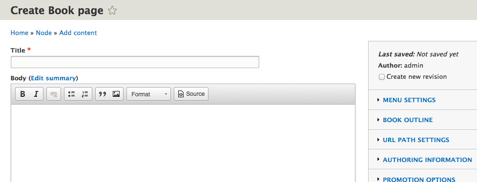 Create Revision is option for New content [#2599980] | Drupal.org