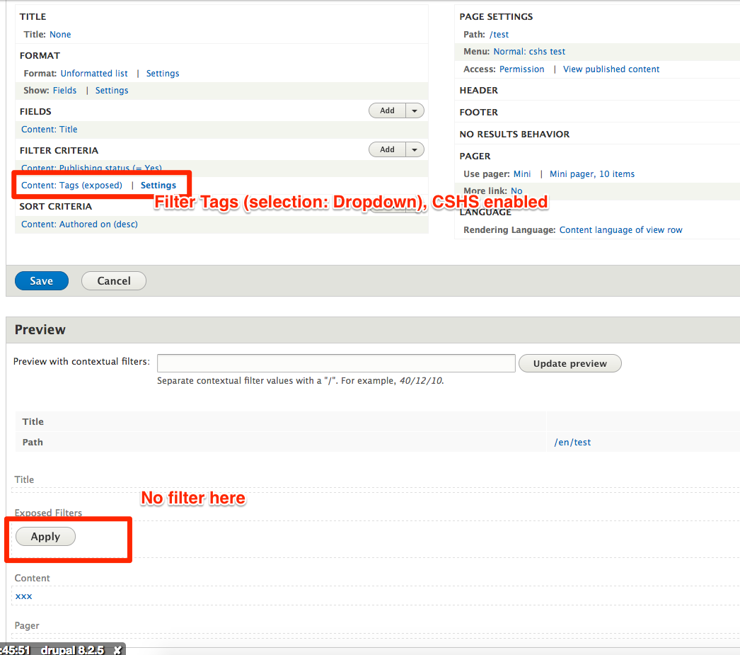 CSHS breaks all views exposed filters with taxonomy term reference [#2841310] | Drupal.org