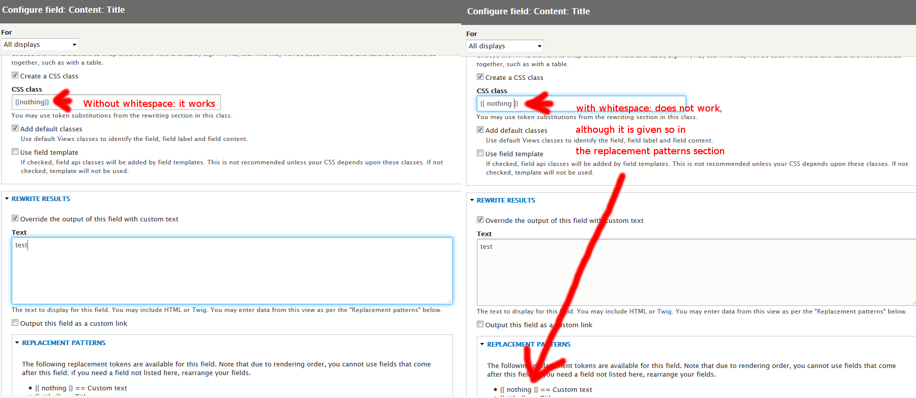 Replacement Pattern For Custom Css Class Do Not Work As Expected 2494225