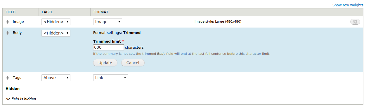 The "Trim length" format description is confusing/not clear to Drupal newcomers. [#1862250 ...