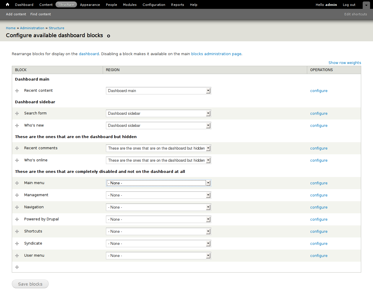 Allow dashboard to limit available blocks [#601932] | Drupal.org