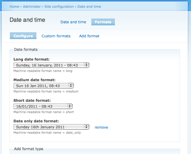 Show the machine-readable name for Date Formats [#1028676] | Drupal.org