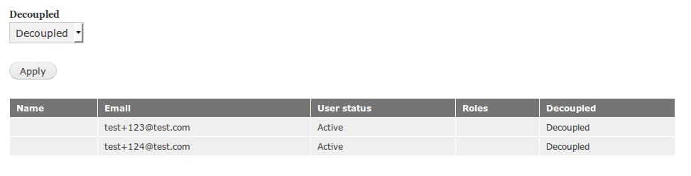 Create a view of Decoupled users [#2648240] | Drupal.org