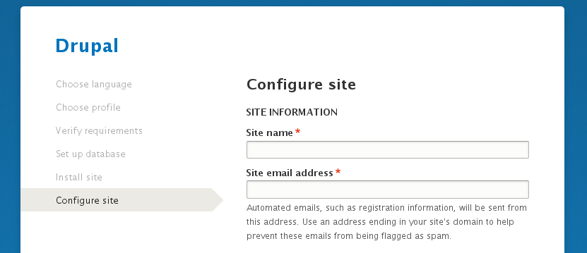 Do not use SERVER_NAME as default value for the site name [#2473709 ...
