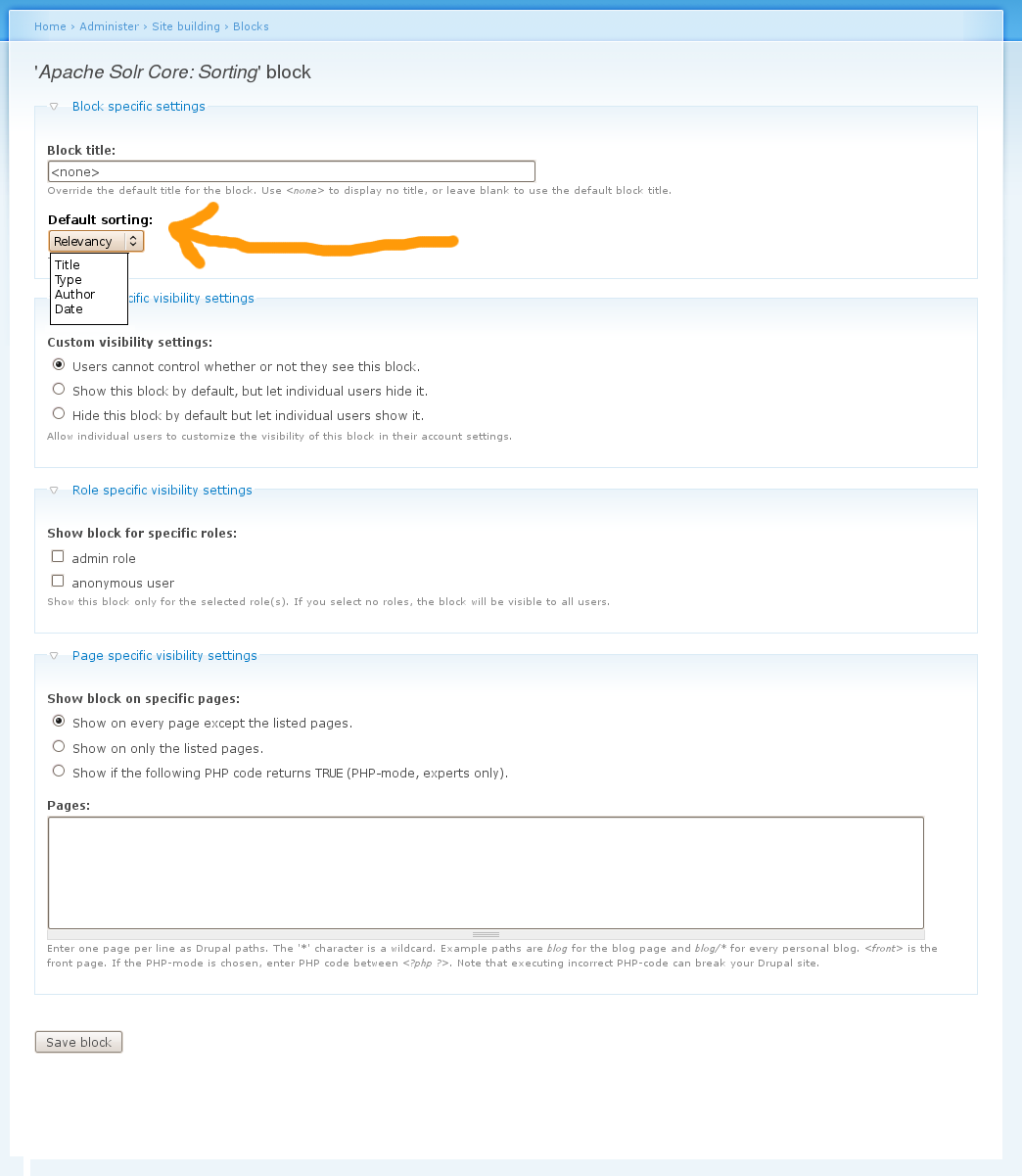 Adding 'Default sorting' setting [#590706] | Drupal.org