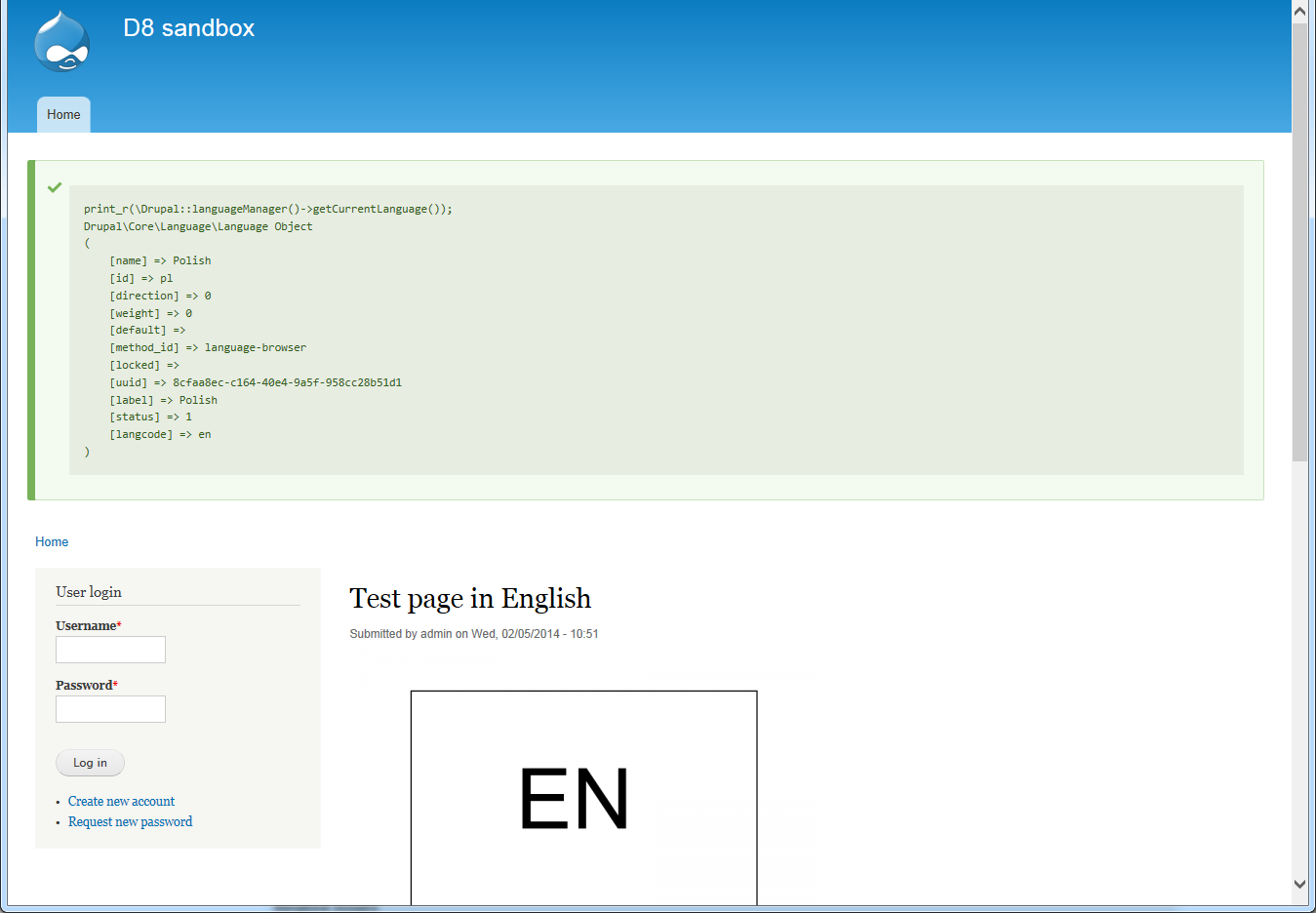 When content language detection is different from interface language detection, the detected ...