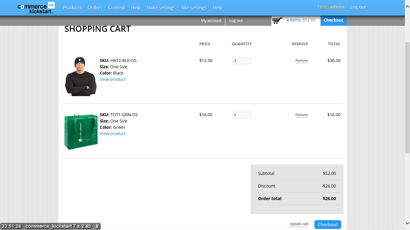 Product(s) and quantity discount is applied to all products inside shopping cart [#2876684 ...