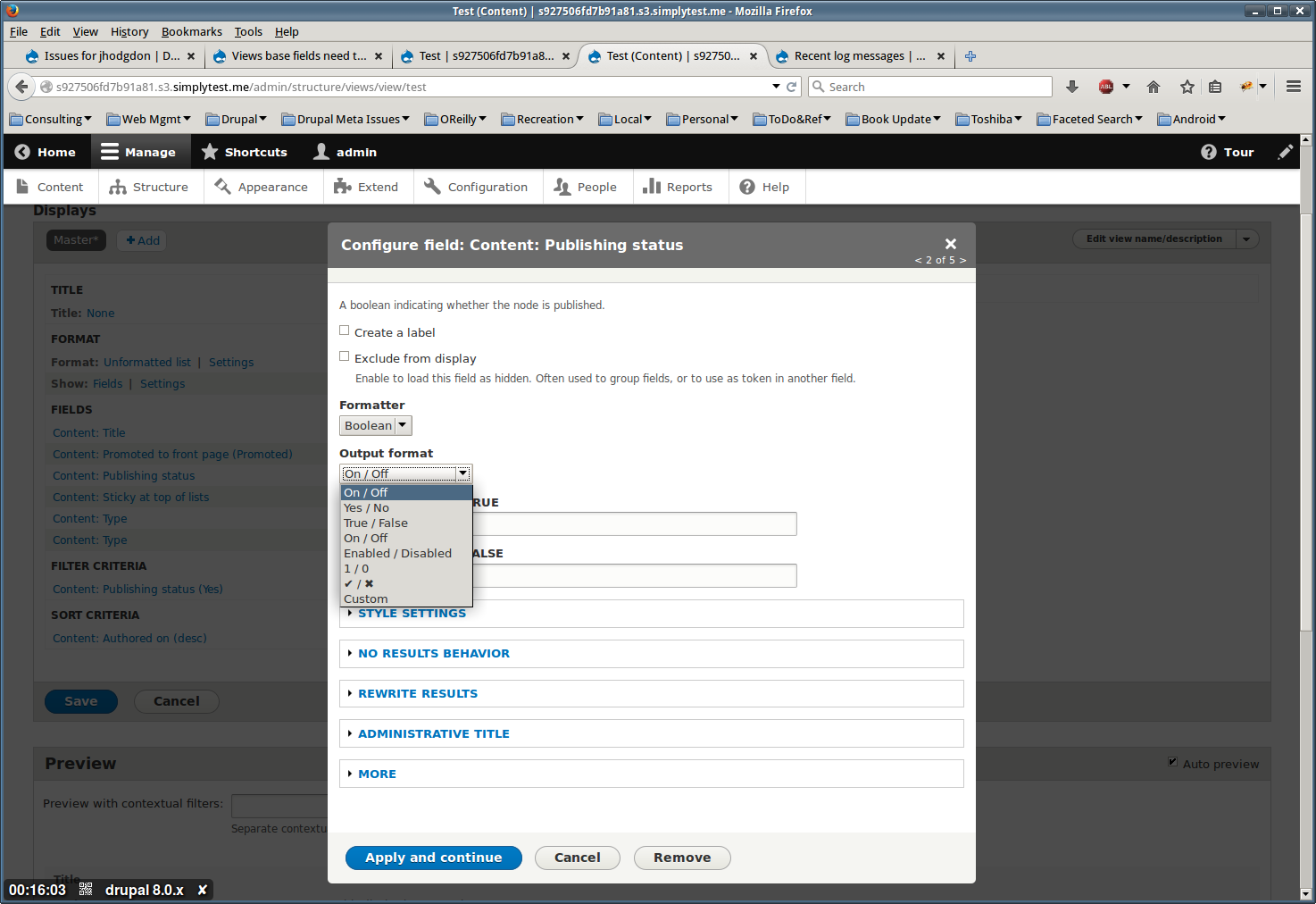 Boolean field formatter - default choice appears in list twice [#2428087] | Drupal.org