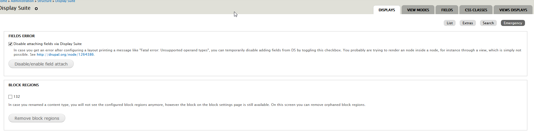 Remove Block Region [#2347347] | Drupal.org