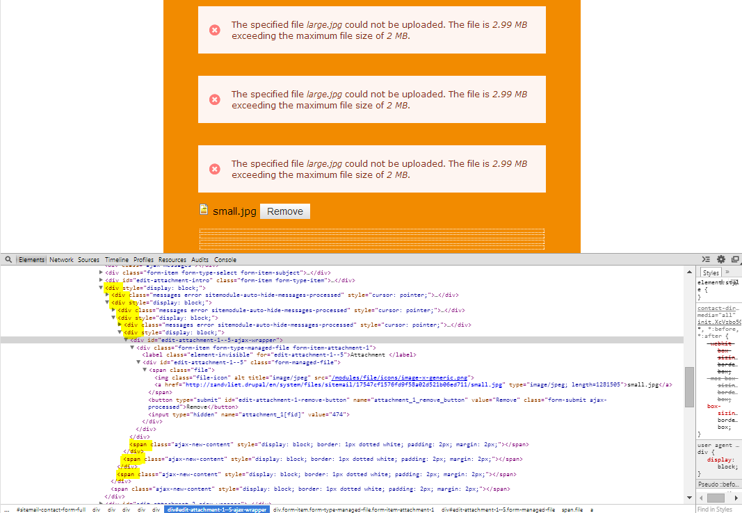 Managed File Elements Get Wrapped Nested On Each Ajax File Upload 2302011