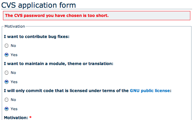 CVS password validation is broken [#67124] | Drupal.org
