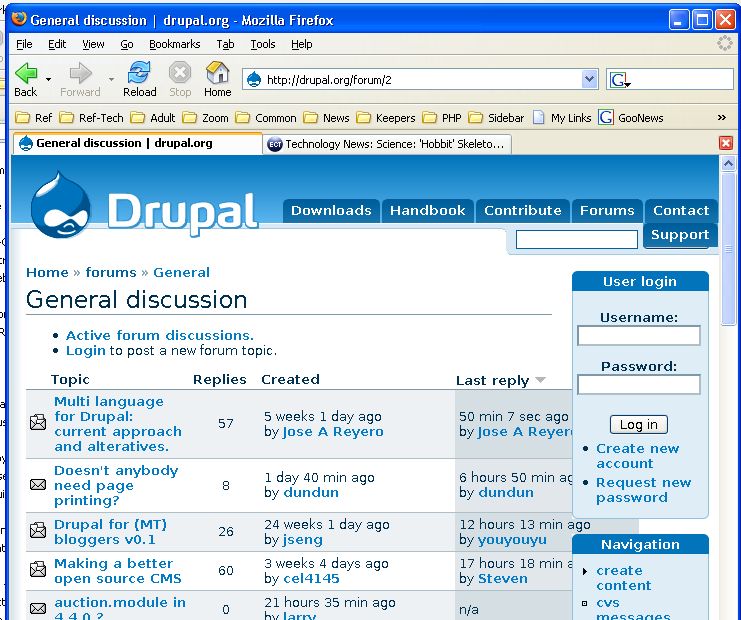 Right nav column overwriting content [#12327] | Drupal.org