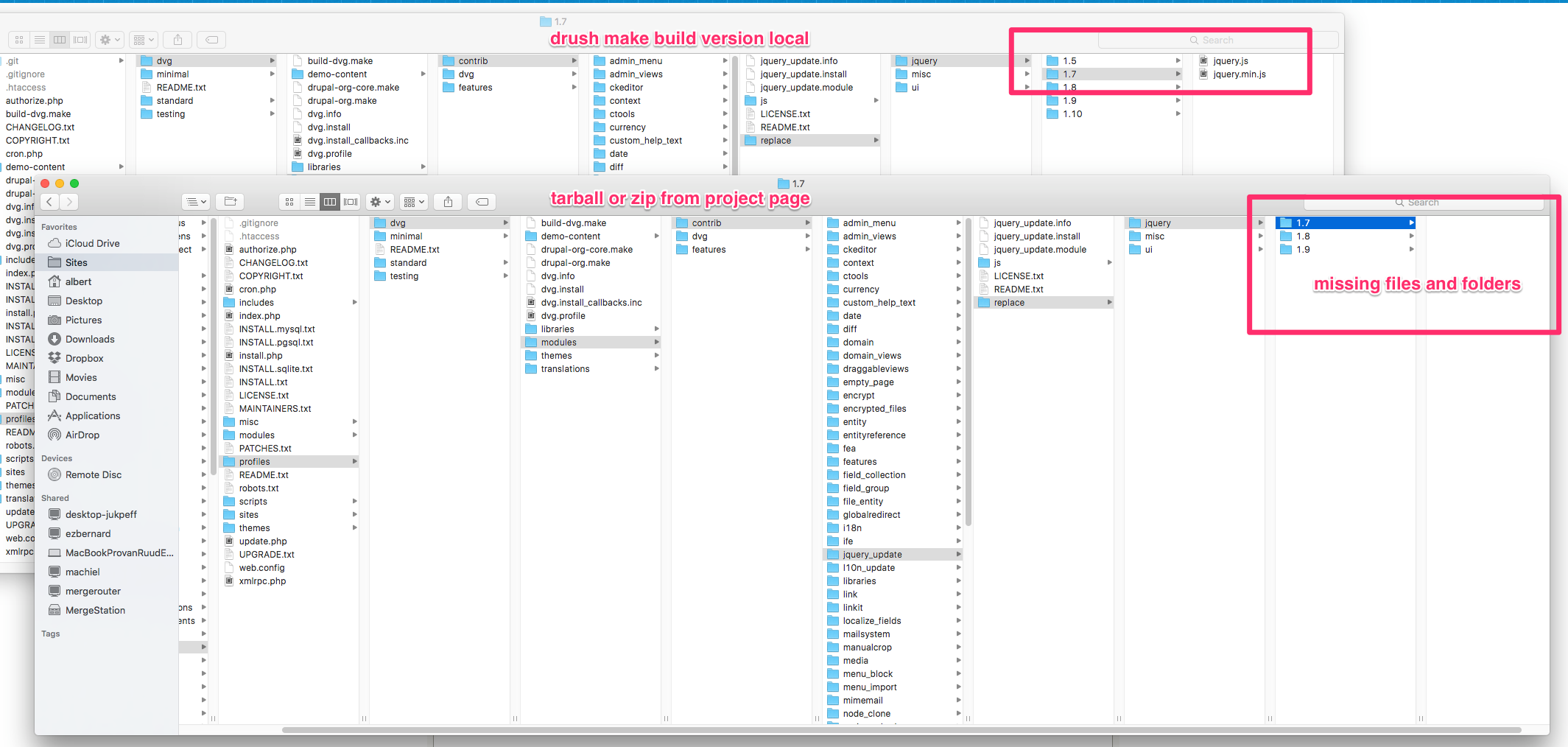 Profile build missing files in jquery_update module [#2786703] | Drupal.org