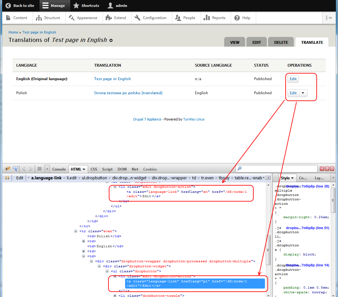 When content language detection is different from interface language detection, the detected ...