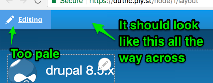 Contrast issues with off-canvas dialog styling [#2934178] | Drupal.org