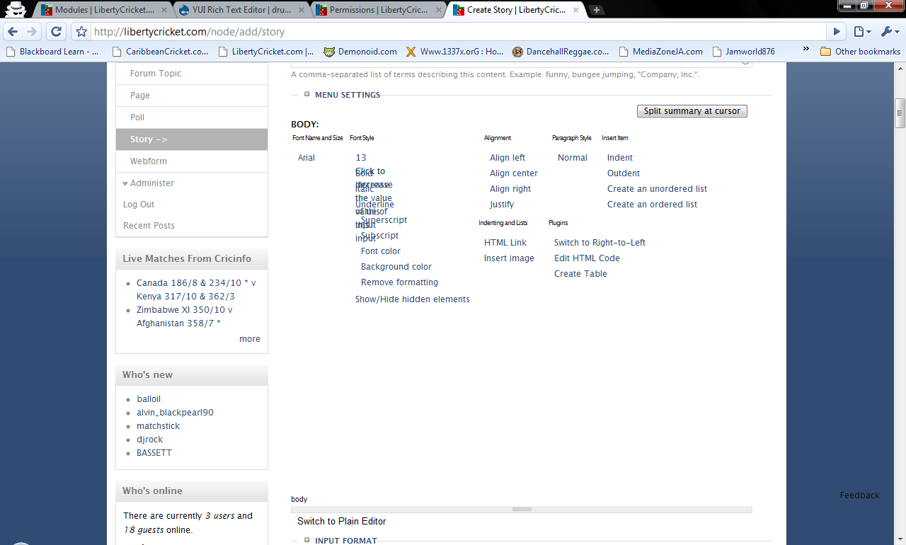 YUI Editor Buttons Not Appearing [#560638] | Drupal.org