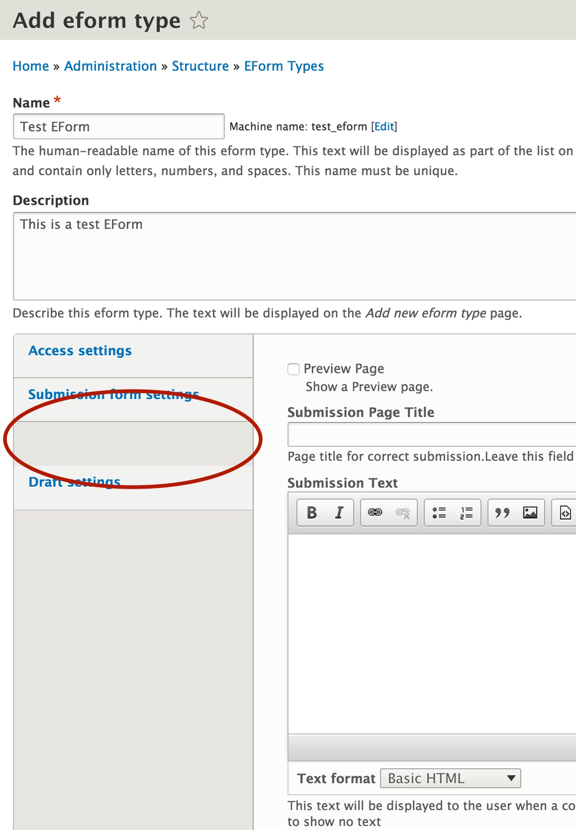 Submission page settings Tab Blank When Active [#2562585] | Drupal.org