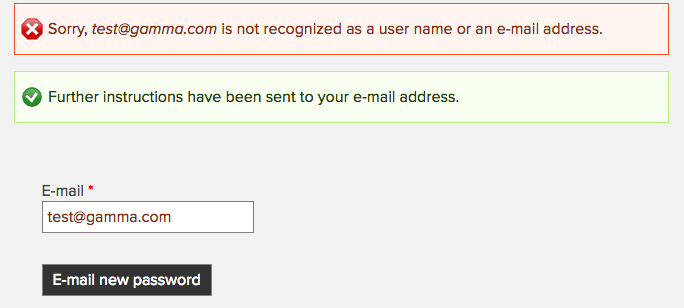 Both message and error appear on user password reset form [#2587683] | Drupal.org