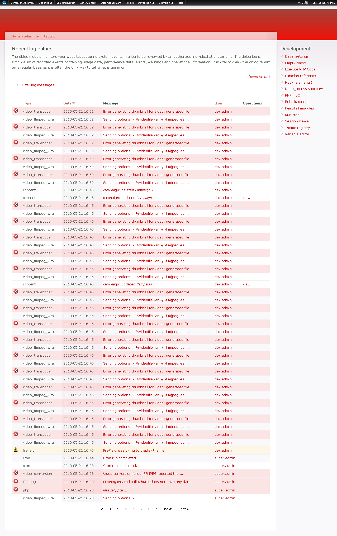 Errors when running manual cron [#805670] | Drupal.org